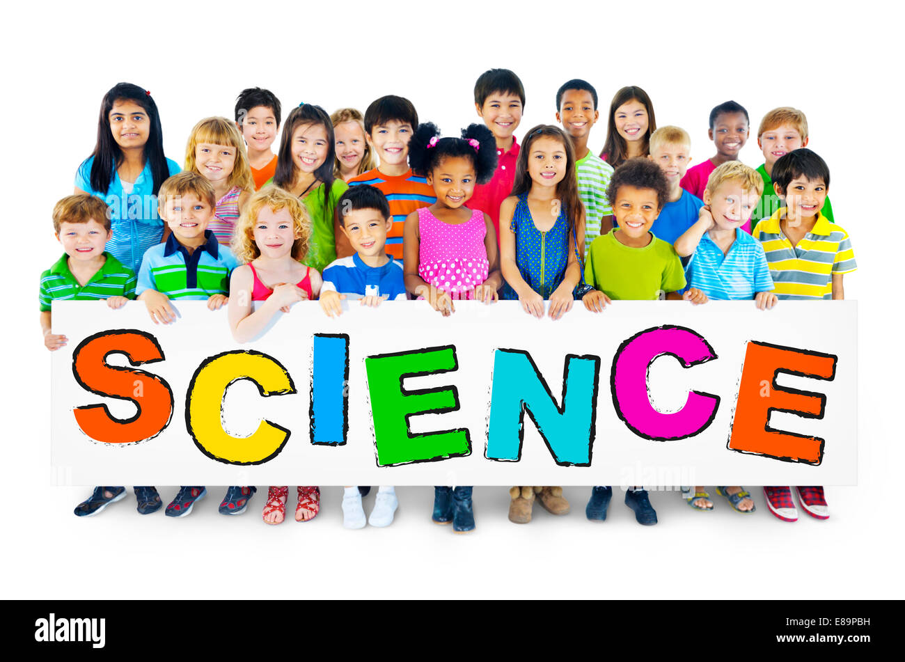 Group of Children with Science Concept Stock Photo - Alamy