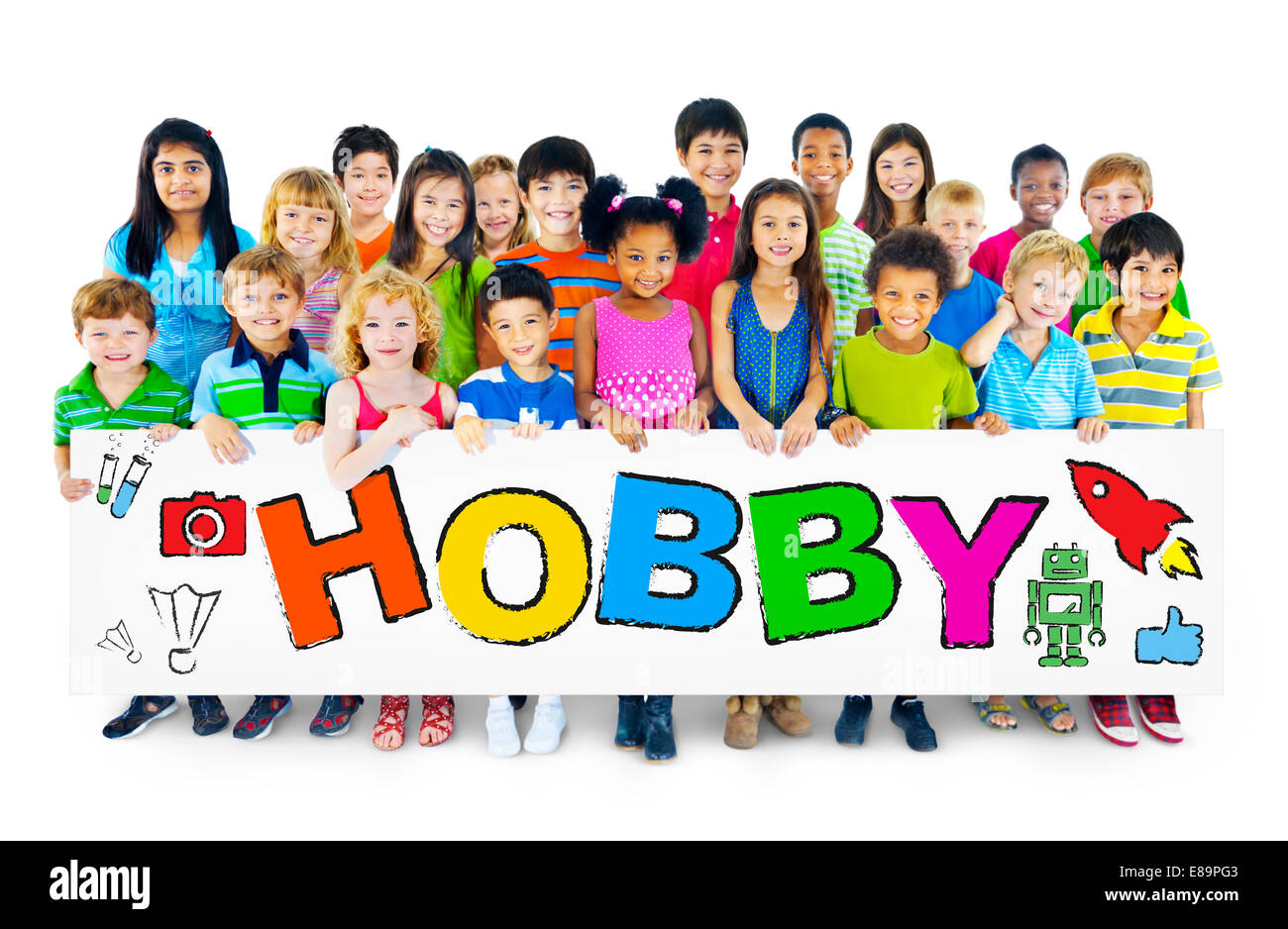 Group of Children with Hobby Concept Stock Photo - Alamy