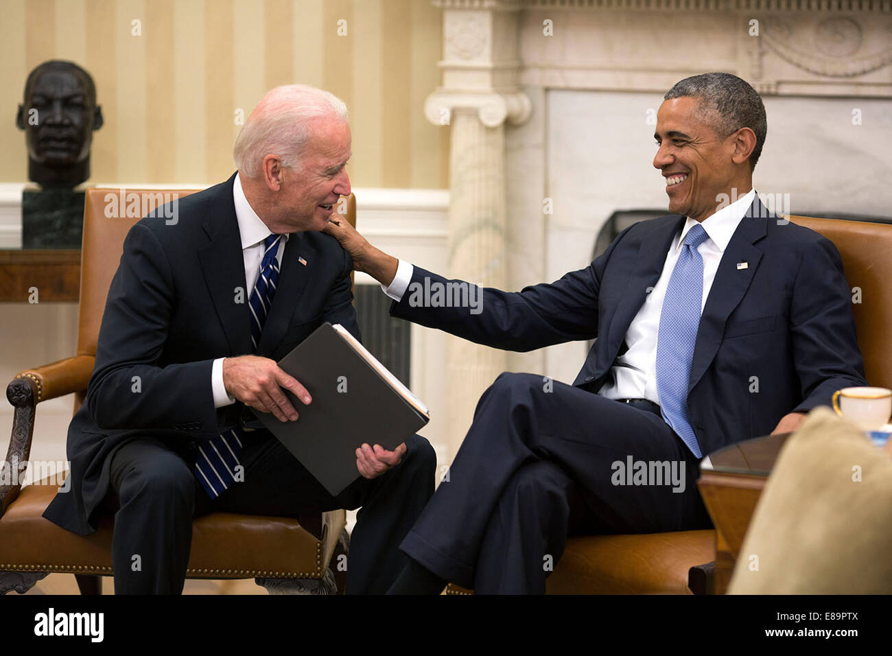 President Barack Obama and Vice President Joe Biden share a laugh in ...