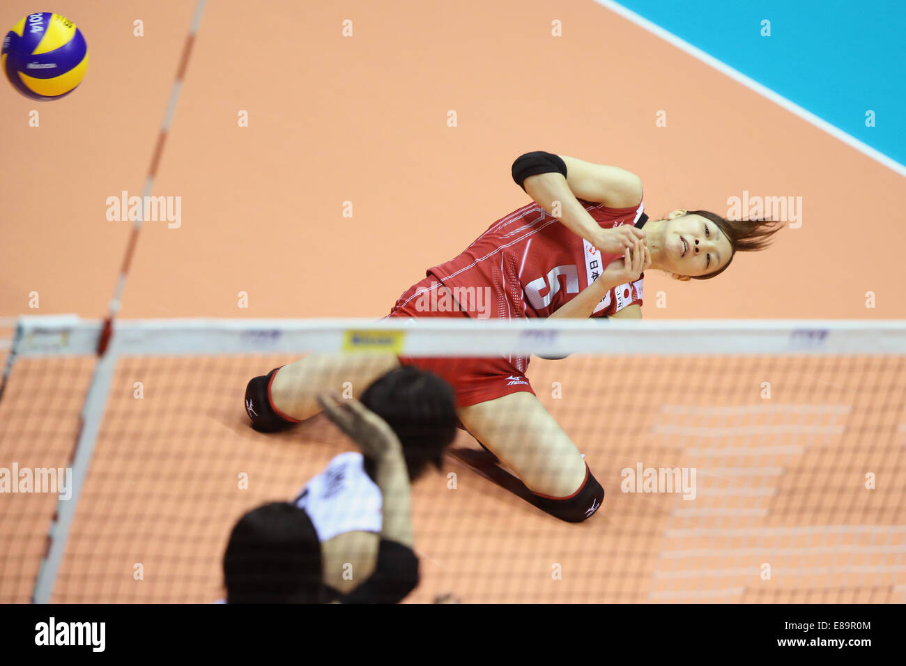 Trieste, Italy. 2nd Oct, 2014. Arisa Sato (JPN) Volleyball : FIVB ...