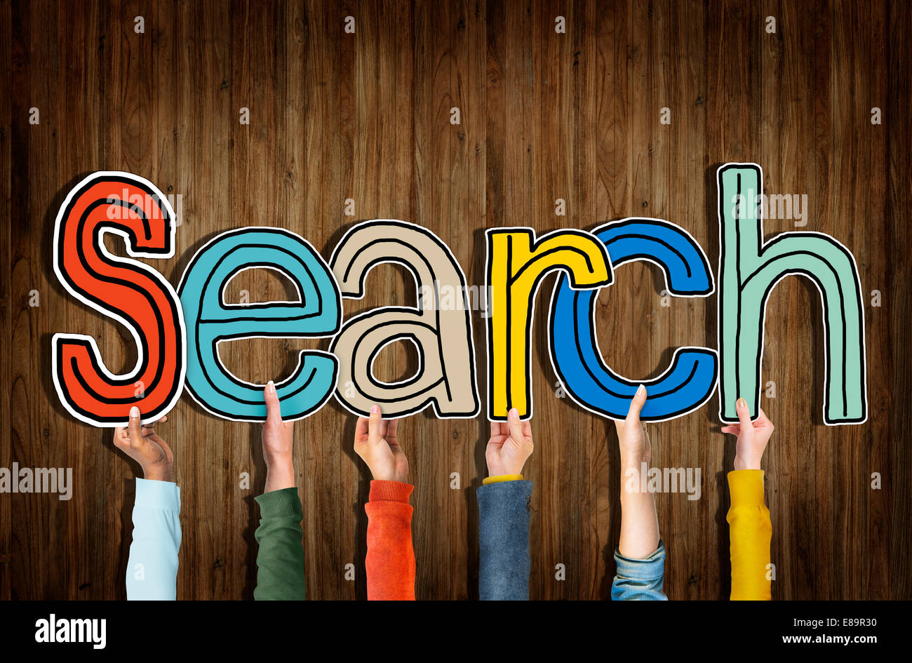 Group of Diverse People's Hands Holding Search Stock Photo - Alamy