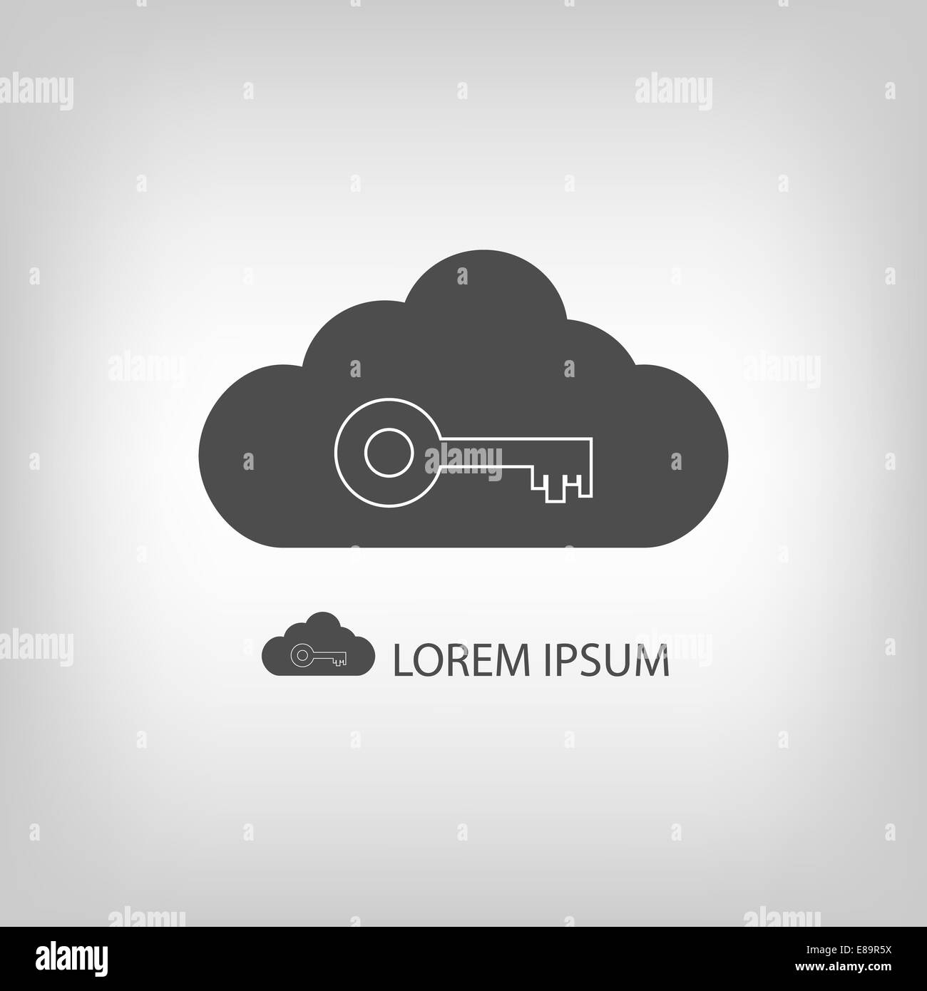 Grey cloud with key Stock Photo - Alamy