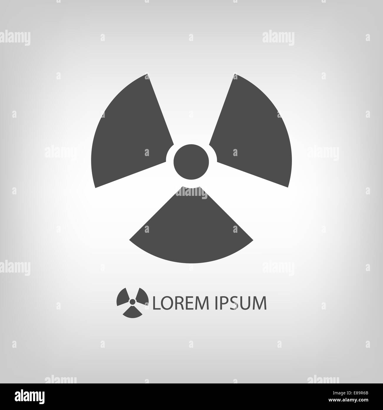 Radioactive sign icon flat Black and White Stock Photos & Images - Alamy