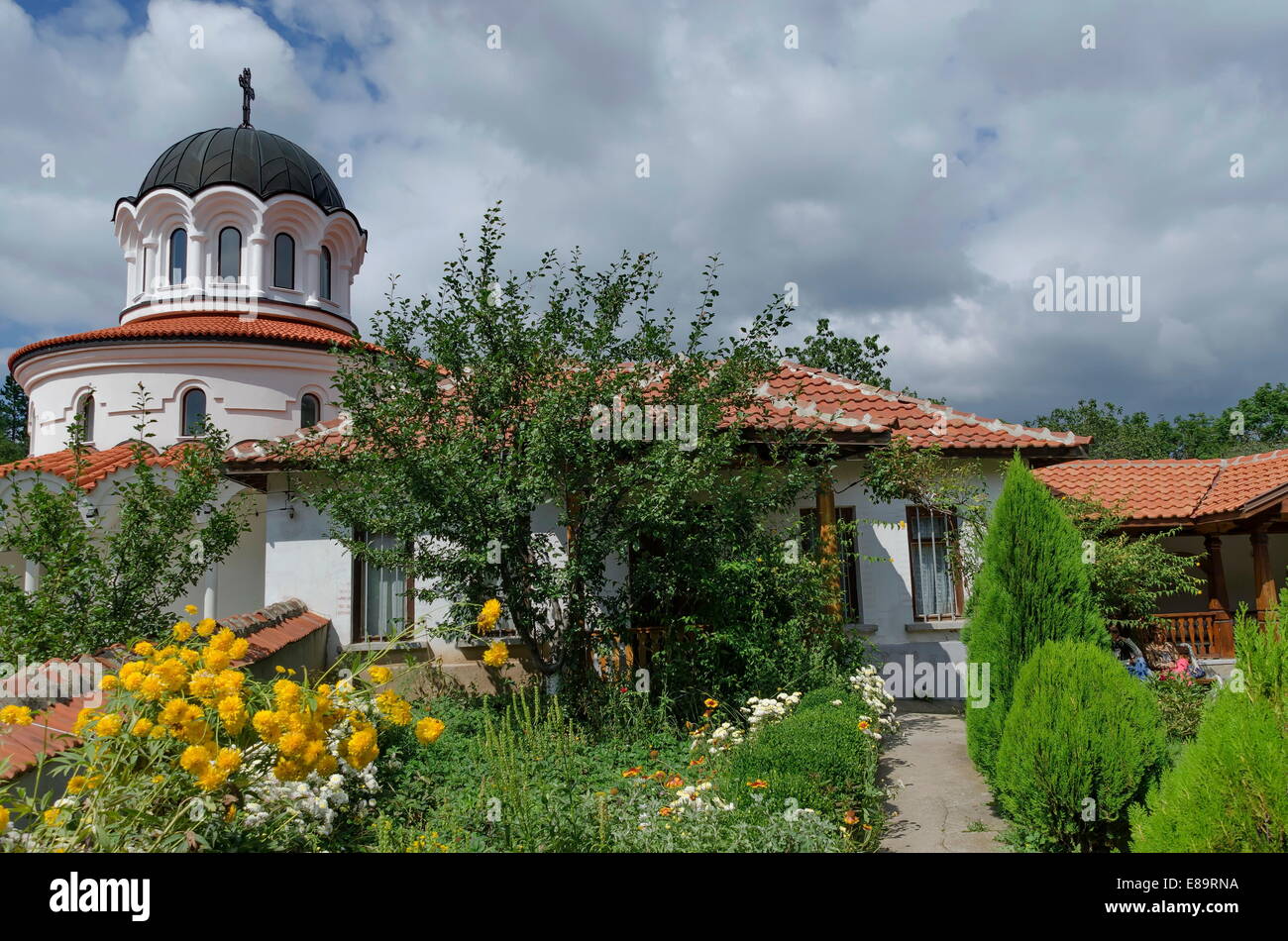 The Yard of Klisurski monastery Stock Photo - Alamy