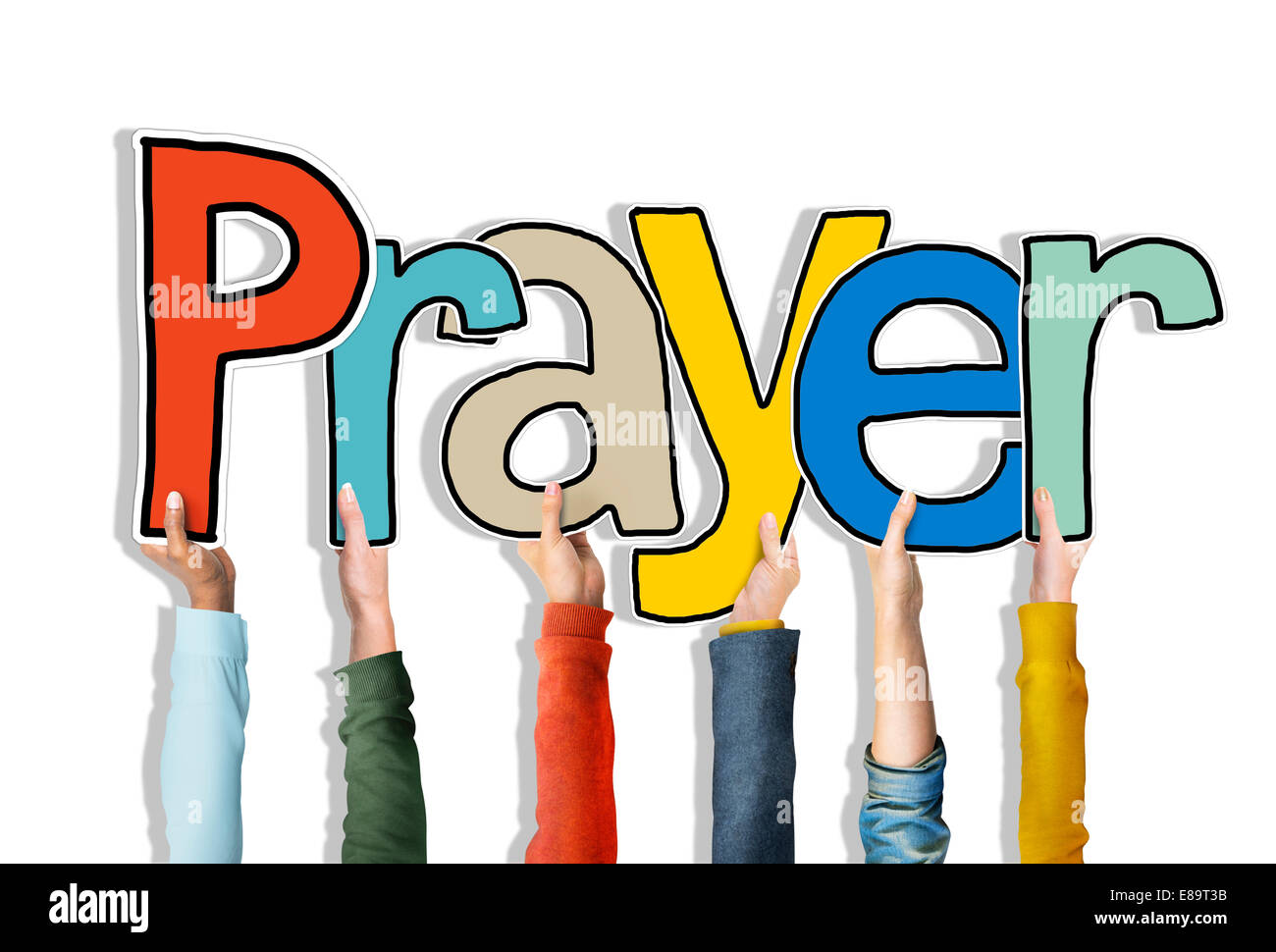 Prayer Word Concepts Isolated on Background Stock Photo - Alamy