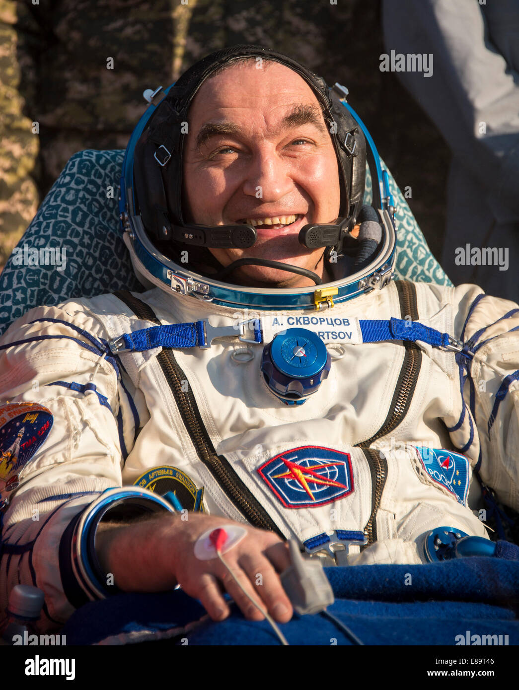 Expedition 40 Flight Engineer Alexander Skvortsov of the Russian ...
