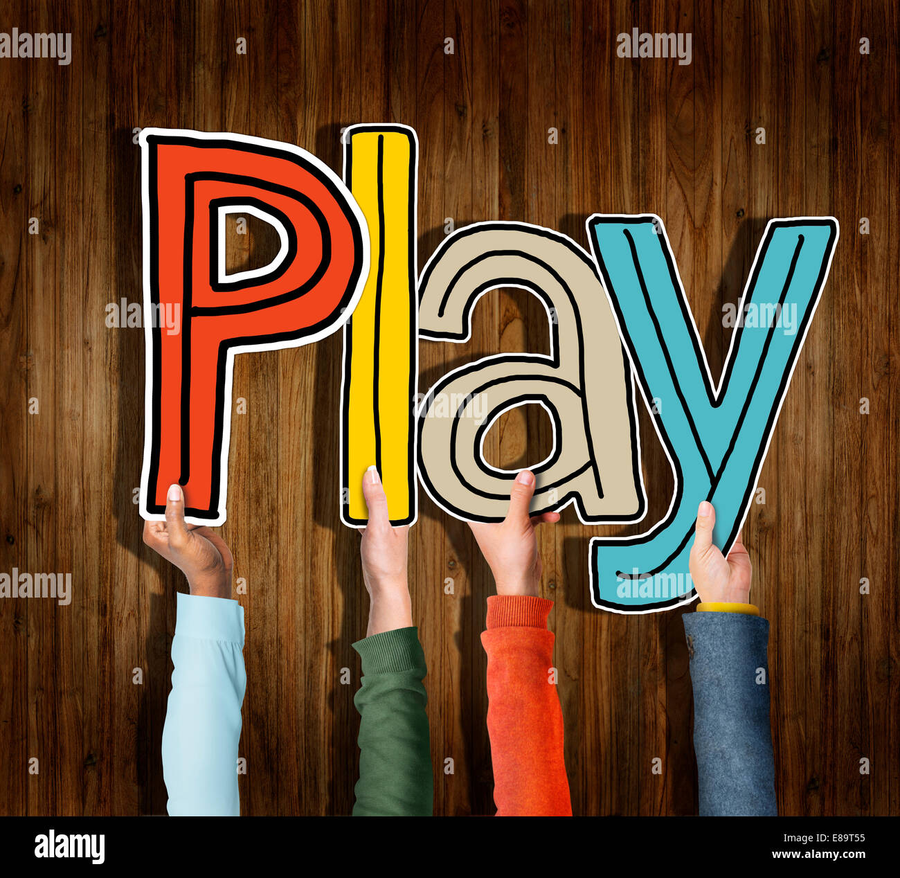 Play Word Concepts Isolated on Background Stock Photo - Alamy