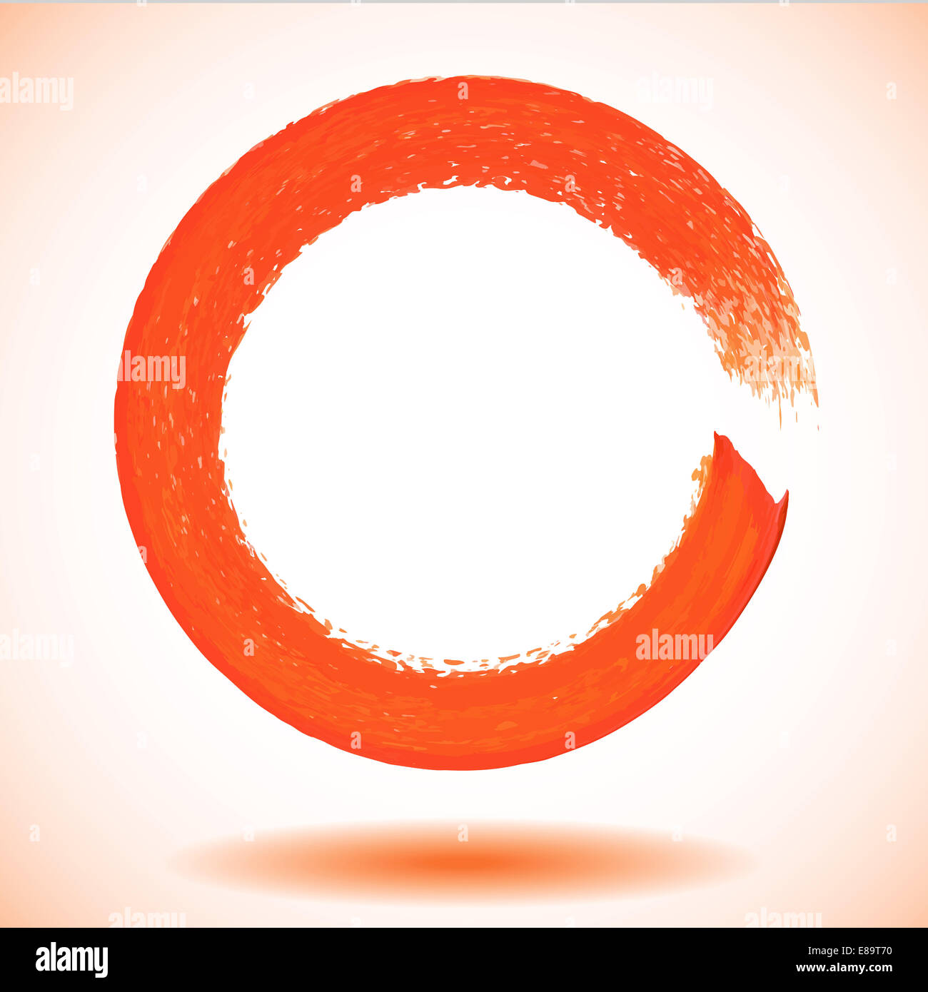 Orange paintbrush circle vector frame hi-res stock photography and ...