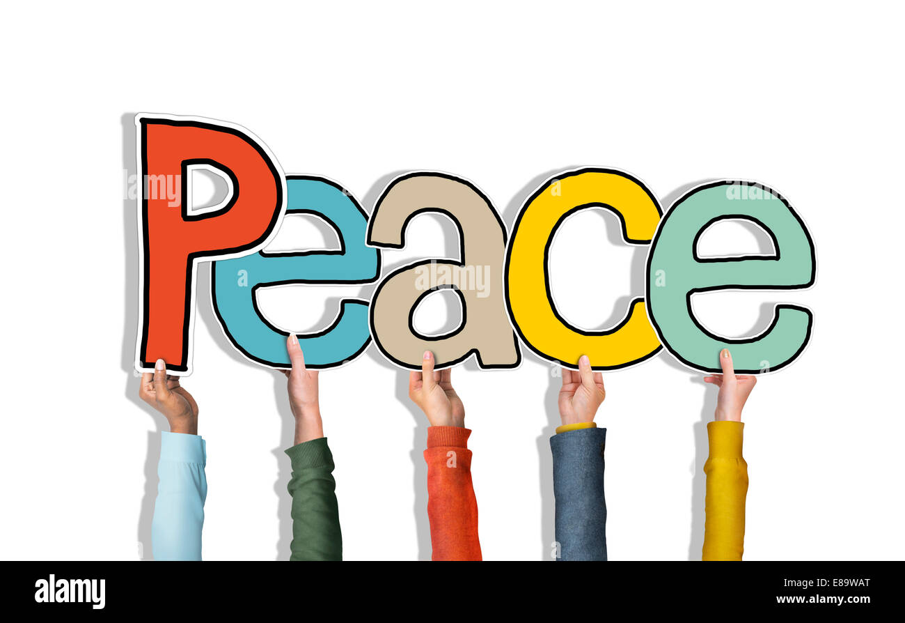 Holding hands peace hi-res stock photography and images - Alamy