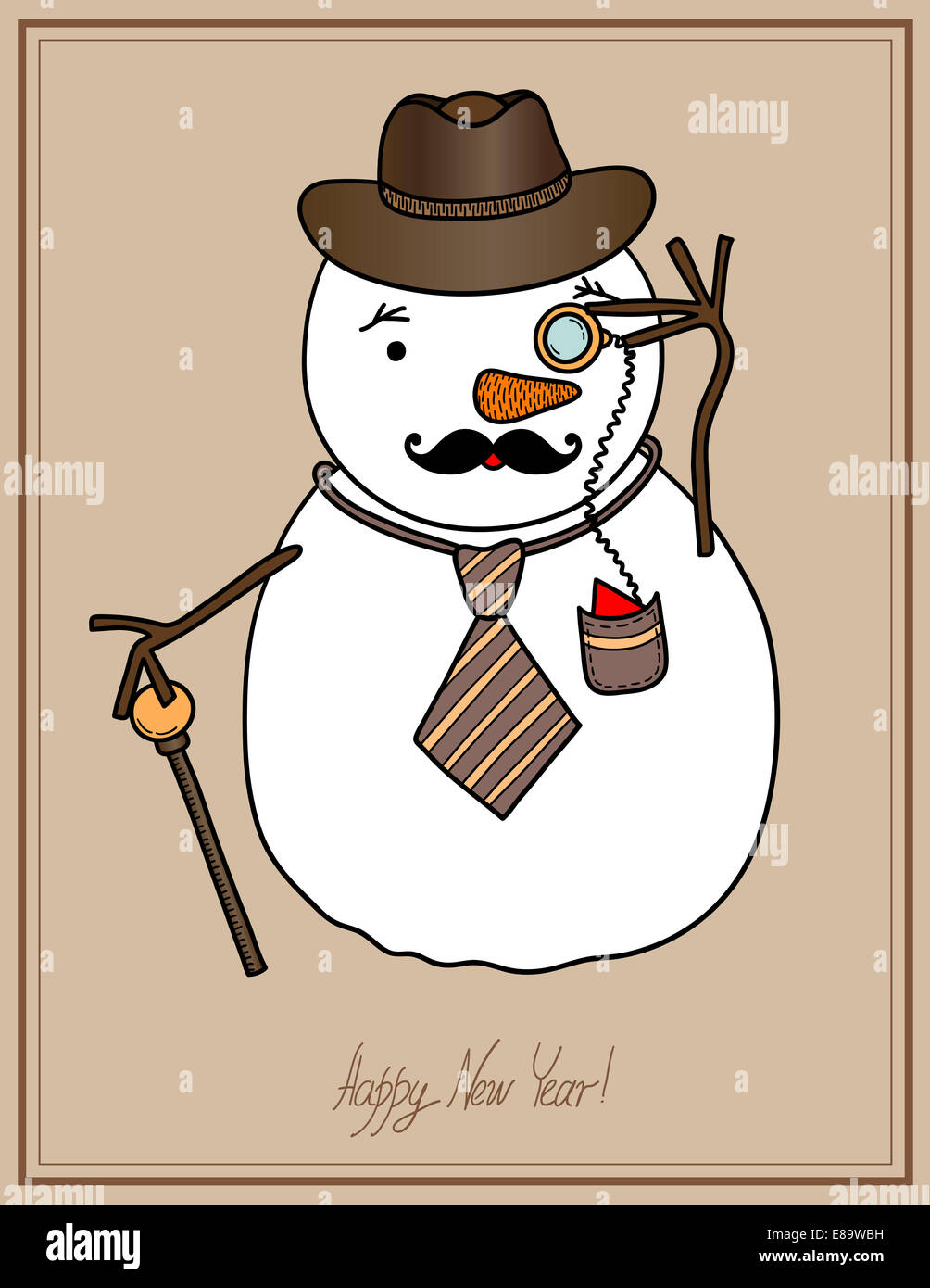 Mustache snowman hi-res stock photography and images - Alamy