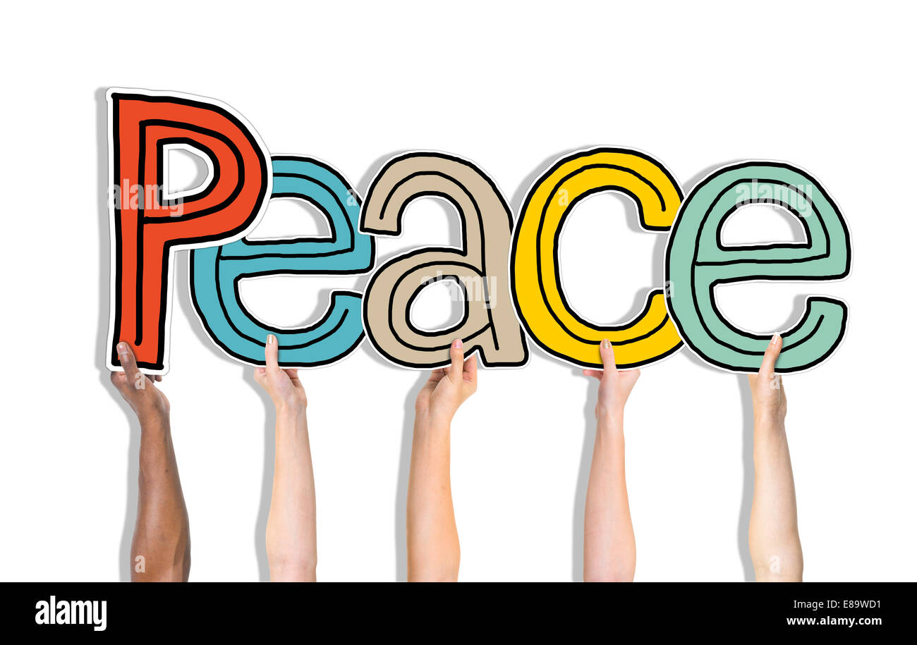 Holding hands peace hi-res stock photography and images - Alamy