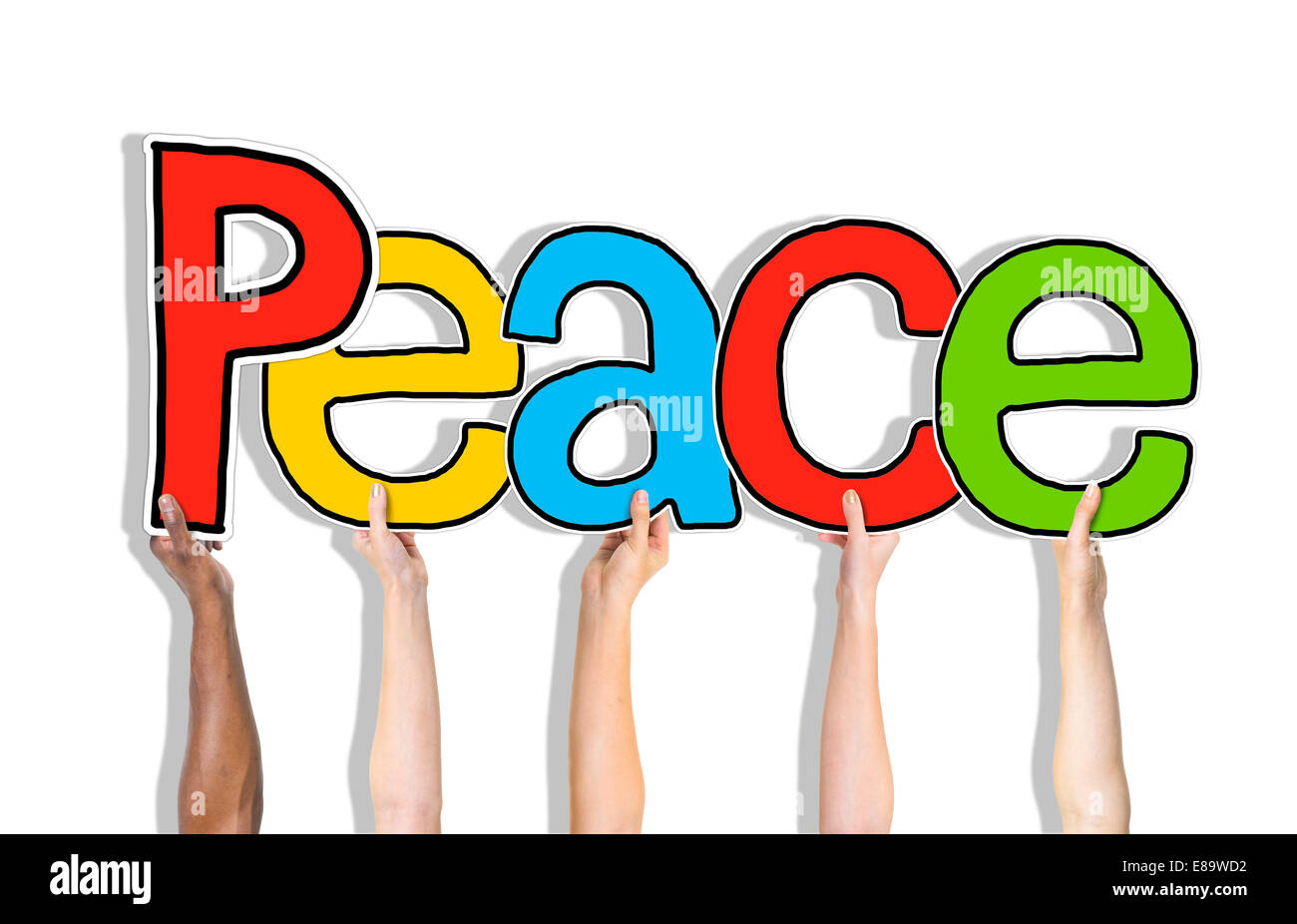 Text peace Cut Out Stock Images & Pictures - Alamy