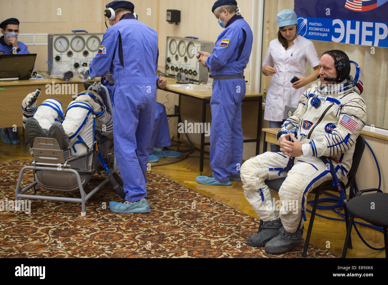 NASA astronaut Barry Wilmore and Russian cosmonaut Alexander ...
