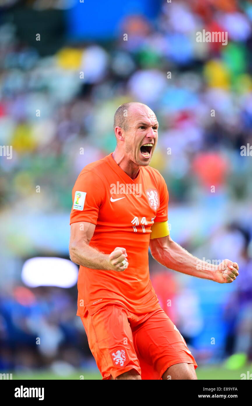 Arjen Robben of Holland. Fortaleza CE 28 JUN 2014. Estadio do Castelão ...