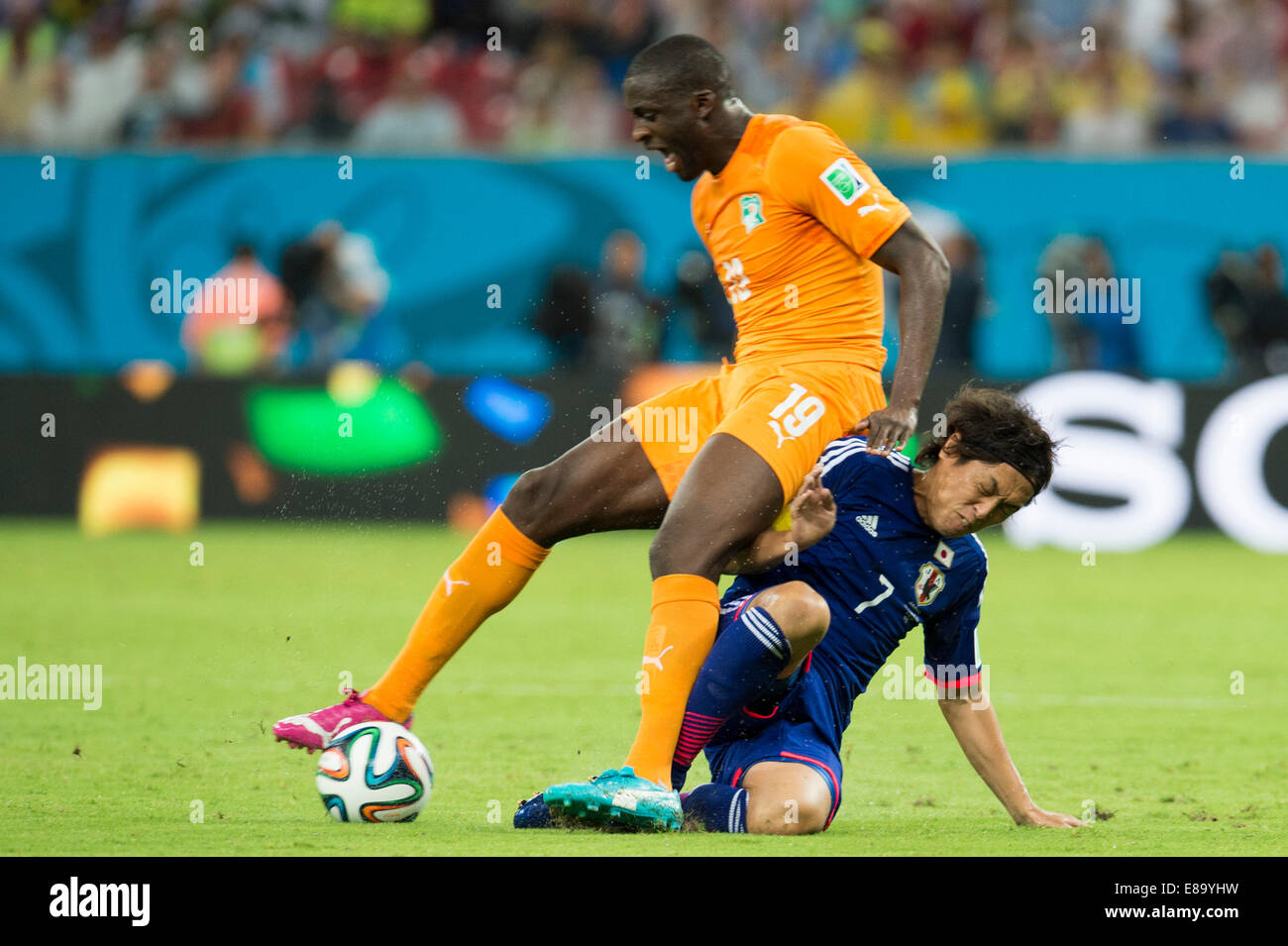 Yaya Toure of Ivory Coast. Japan v Ivory Coast, group match. FIFA World ...