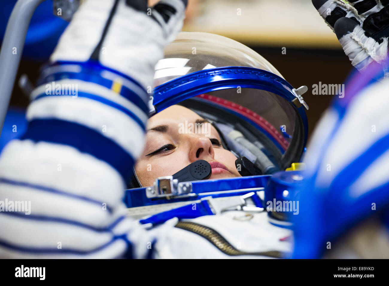 Expedition 41 Flight Engineer Elena Serova of the Russian Federal Space ...