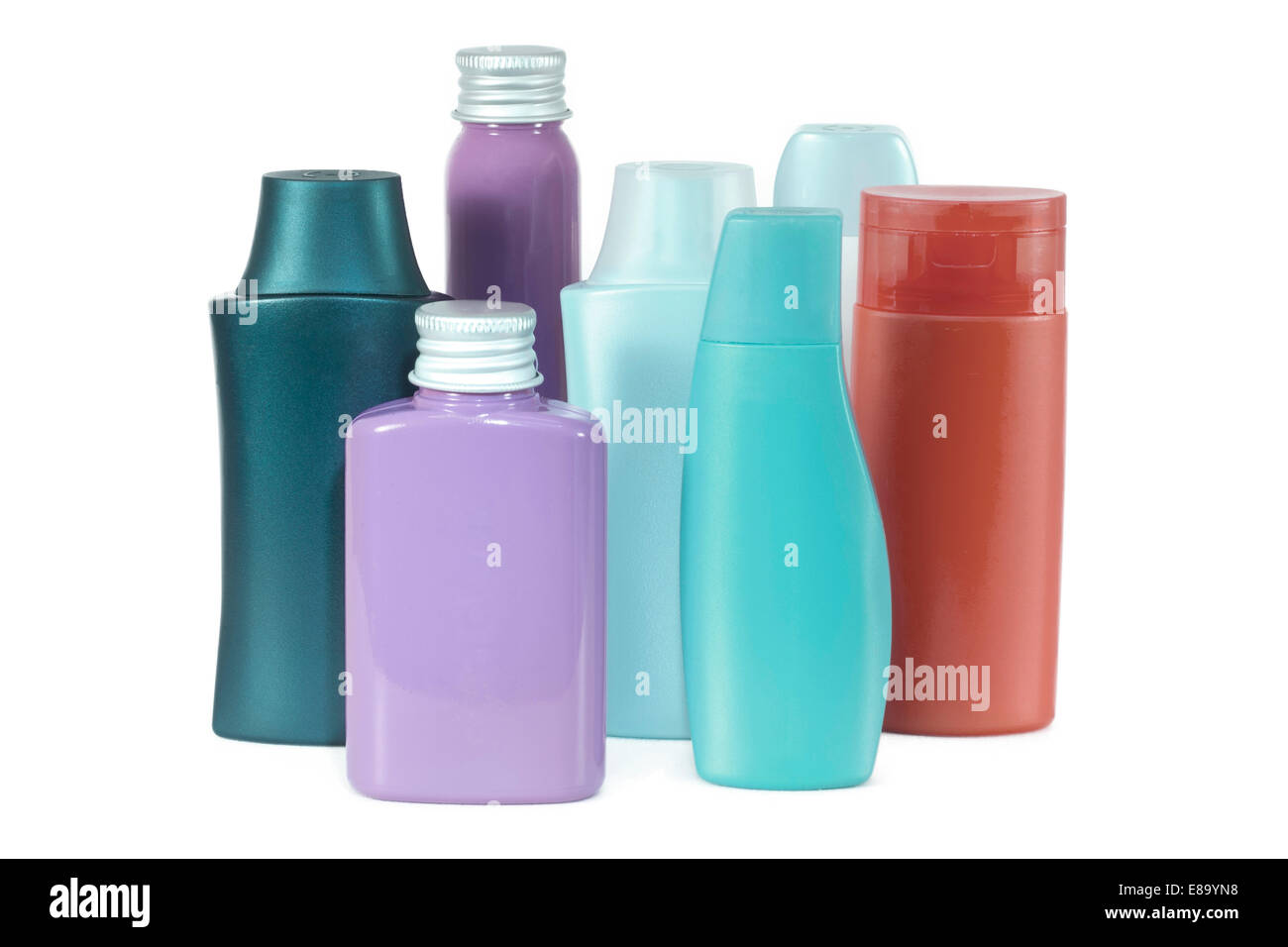 Plastic bottles, cosmetic products Stock Photo - Alamy