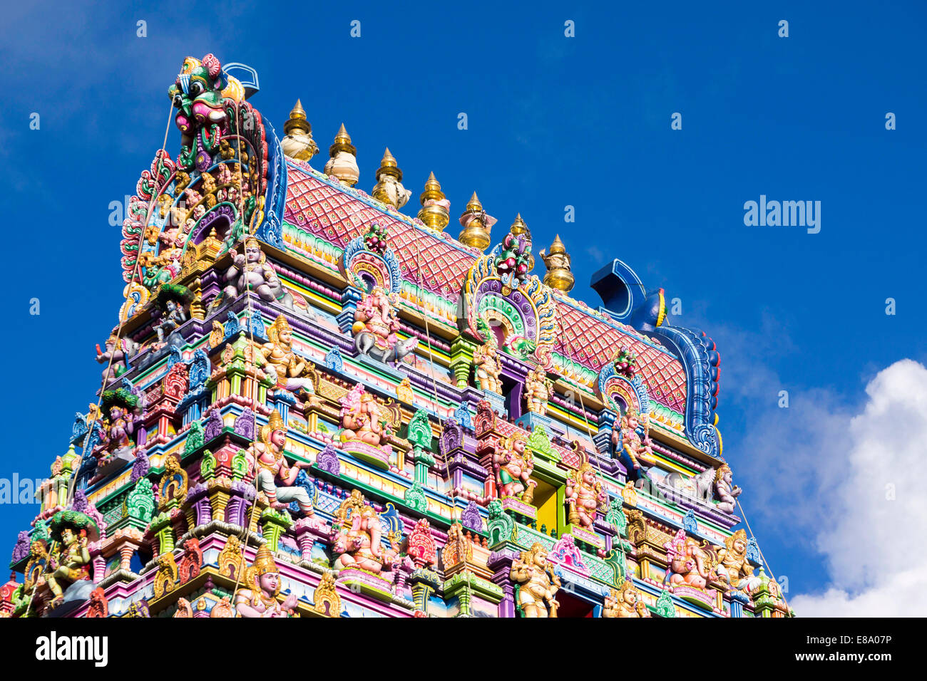 Hindu temple Sri Vinayagar Navasakthi, Victoria, Mahé, Seychelles Stock ...