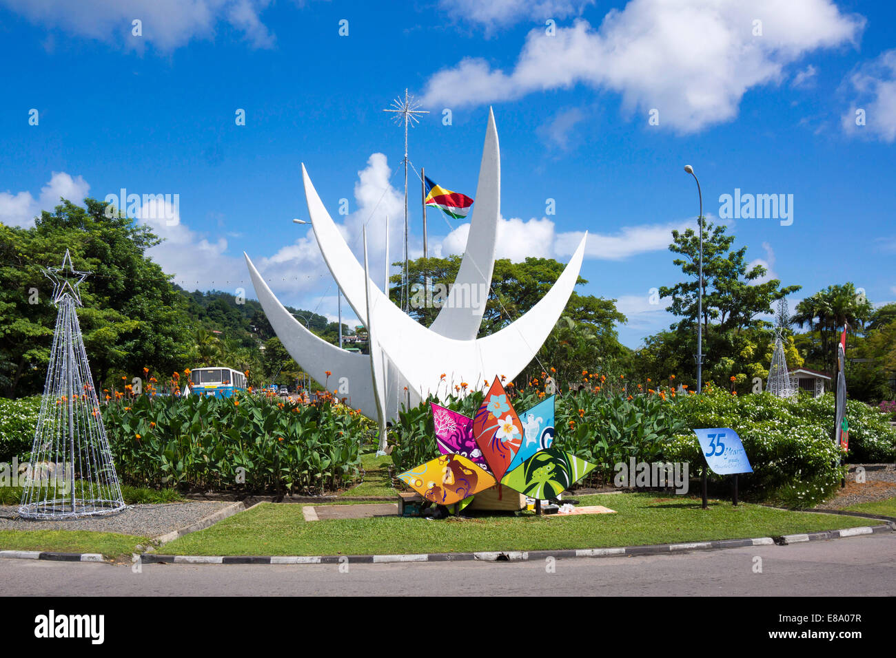 Bicentennial Monument, Victoria, Mahé, Seychelles Stock Photo - Alamy