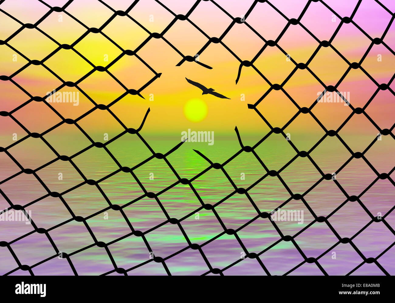 Freedom Symbol with Bird Stock Photo - Alamy