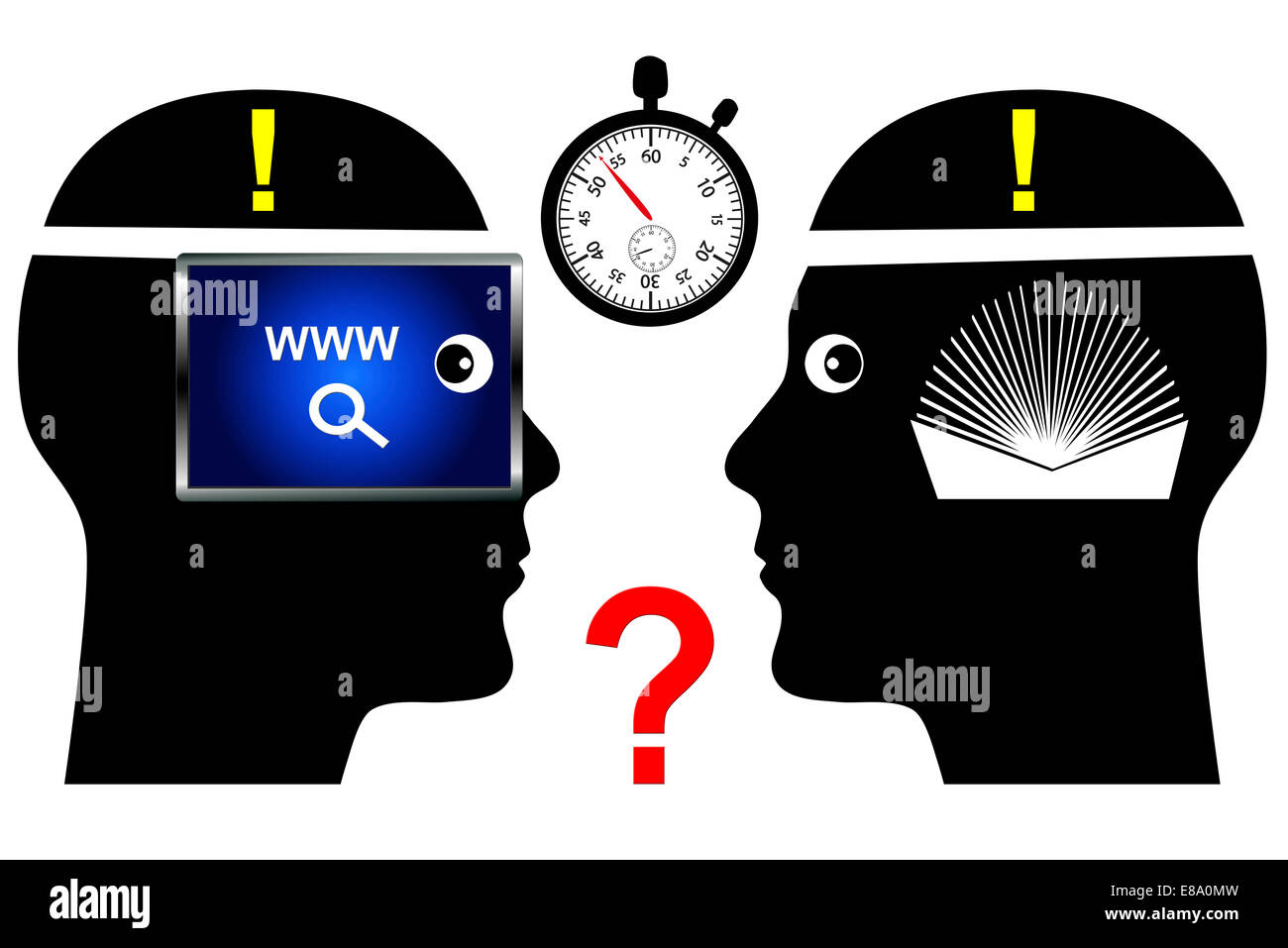 Internet versus Books Stock Photo - Alamy