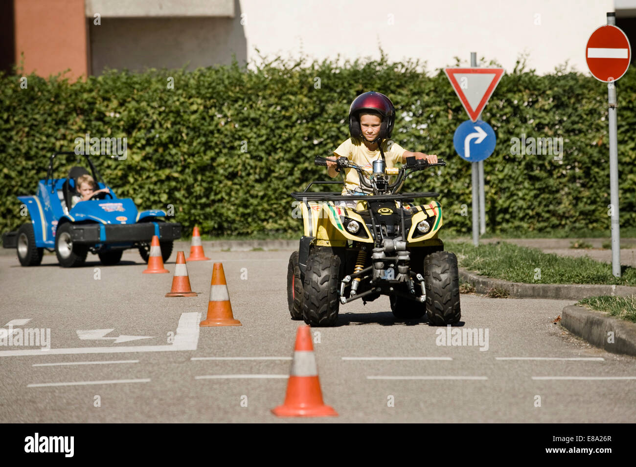 Two boys driving hi-res stock photography and images - Alamy