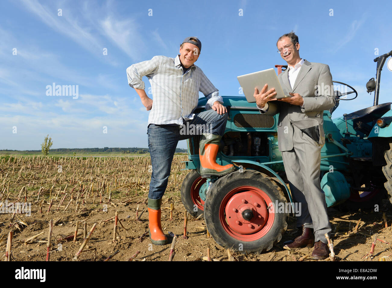 Businessman standing grain field hi-res stock photography and images ...