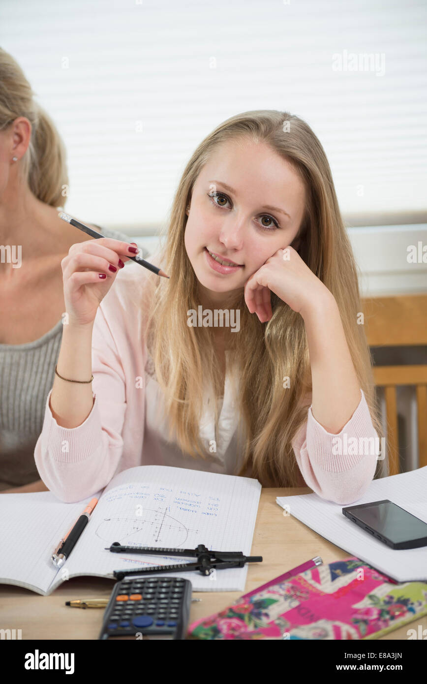 Teenage parent homework hi-res stock photography and images - Alamy