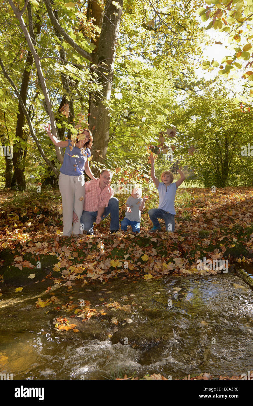 Kids playing in stream autumn hi-res stock photography and images - Alamy