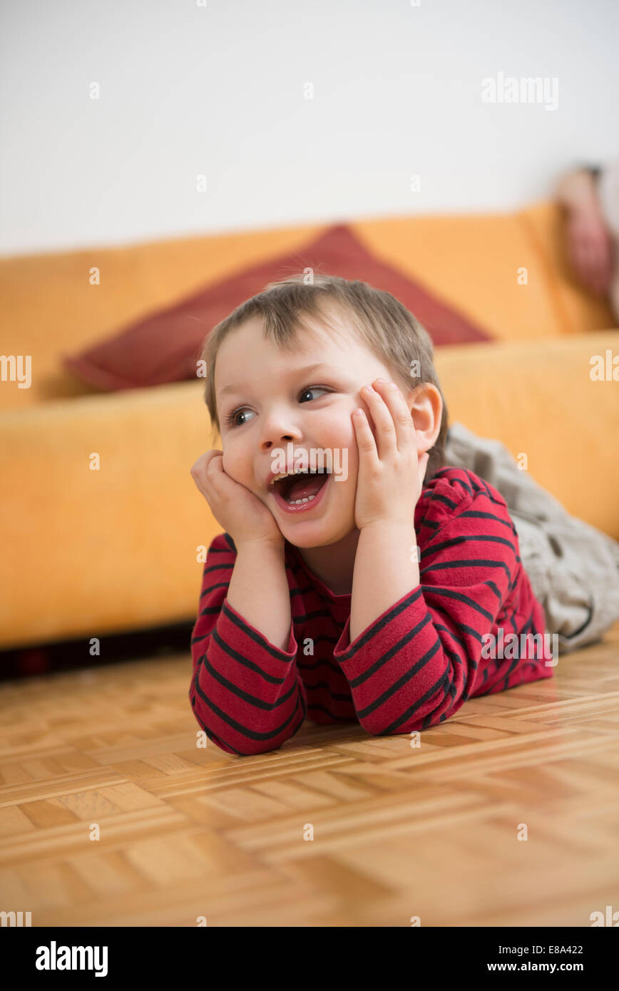 Boy having fun, smiling Stock Photo - Alamy