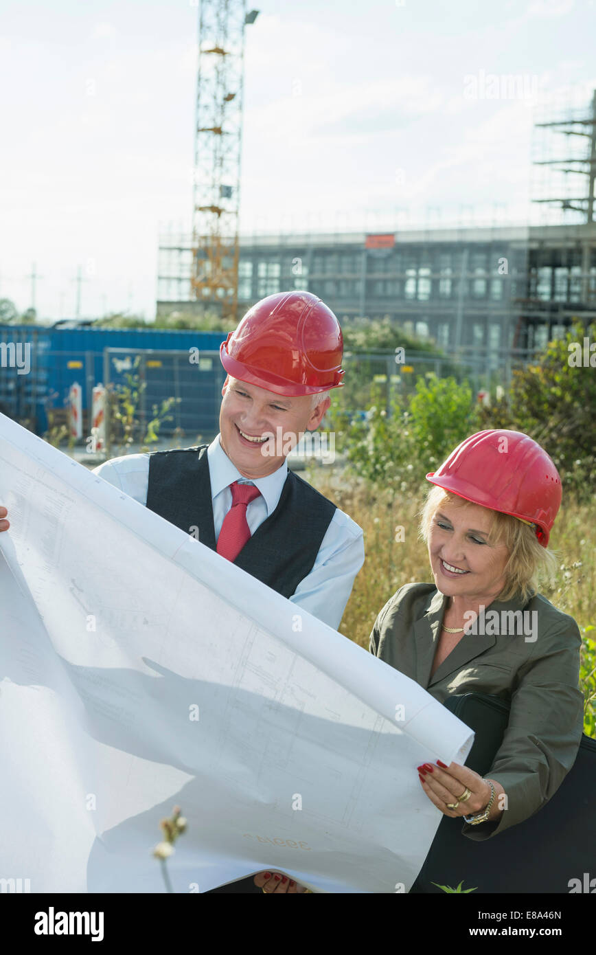 Architect and client on site Stock Photo - Alamy