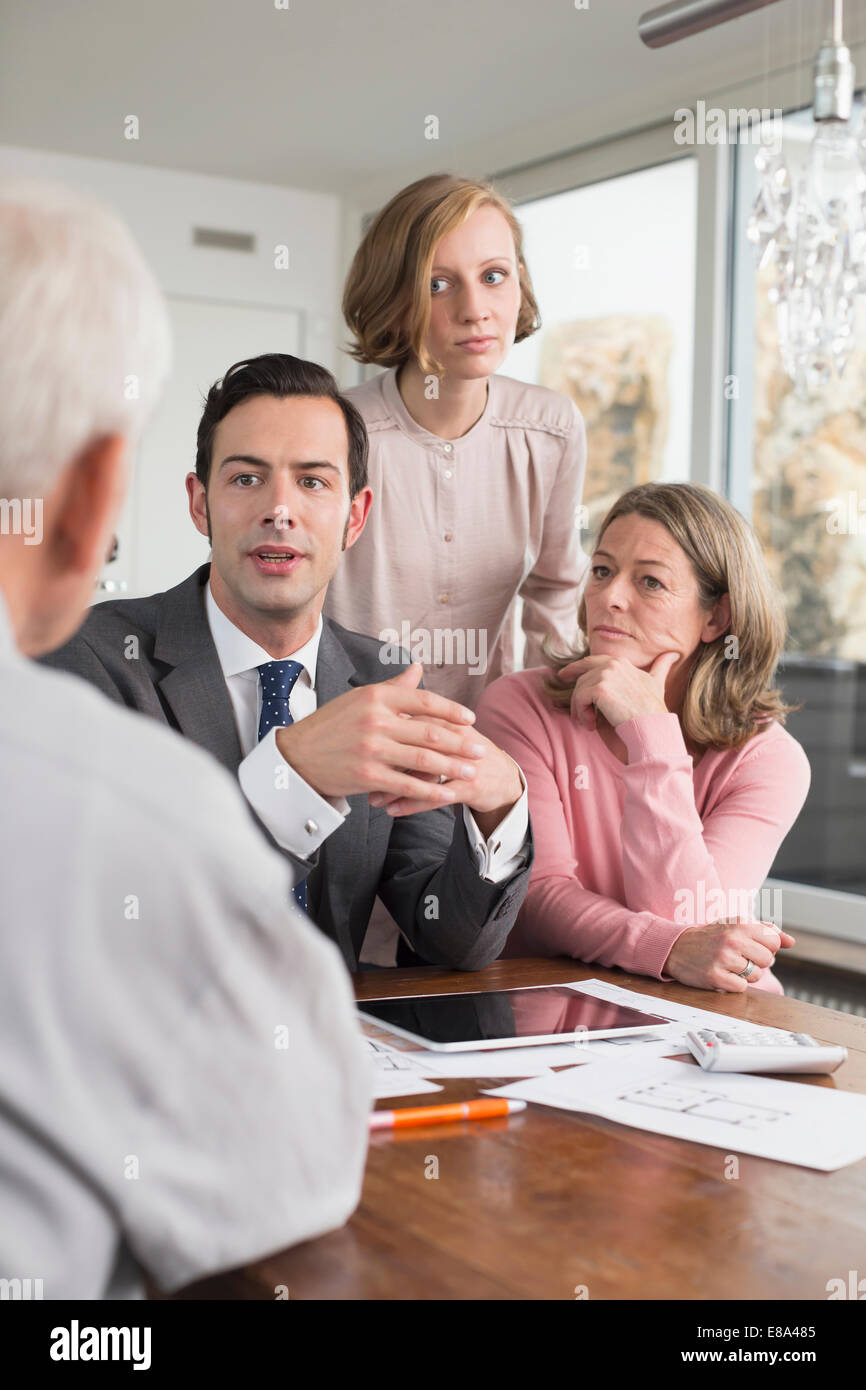 Senior family interview computer hi-res stock photography and images ...