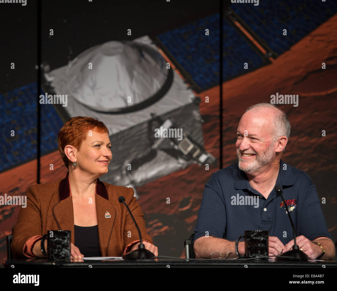 Lisa May and Bruce Jakosky, leaders of NASA's Mars Atmosphere and ...