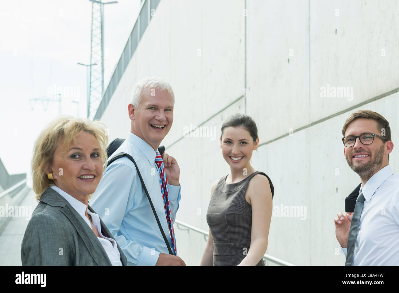 four colleagues on business travel Stock Photo - Alamy
