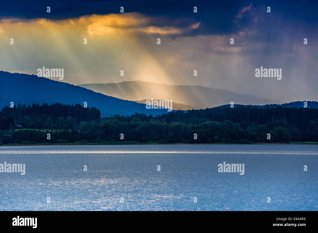 Clouded over sky with sun beam hi-res stock photography and images - Alamy