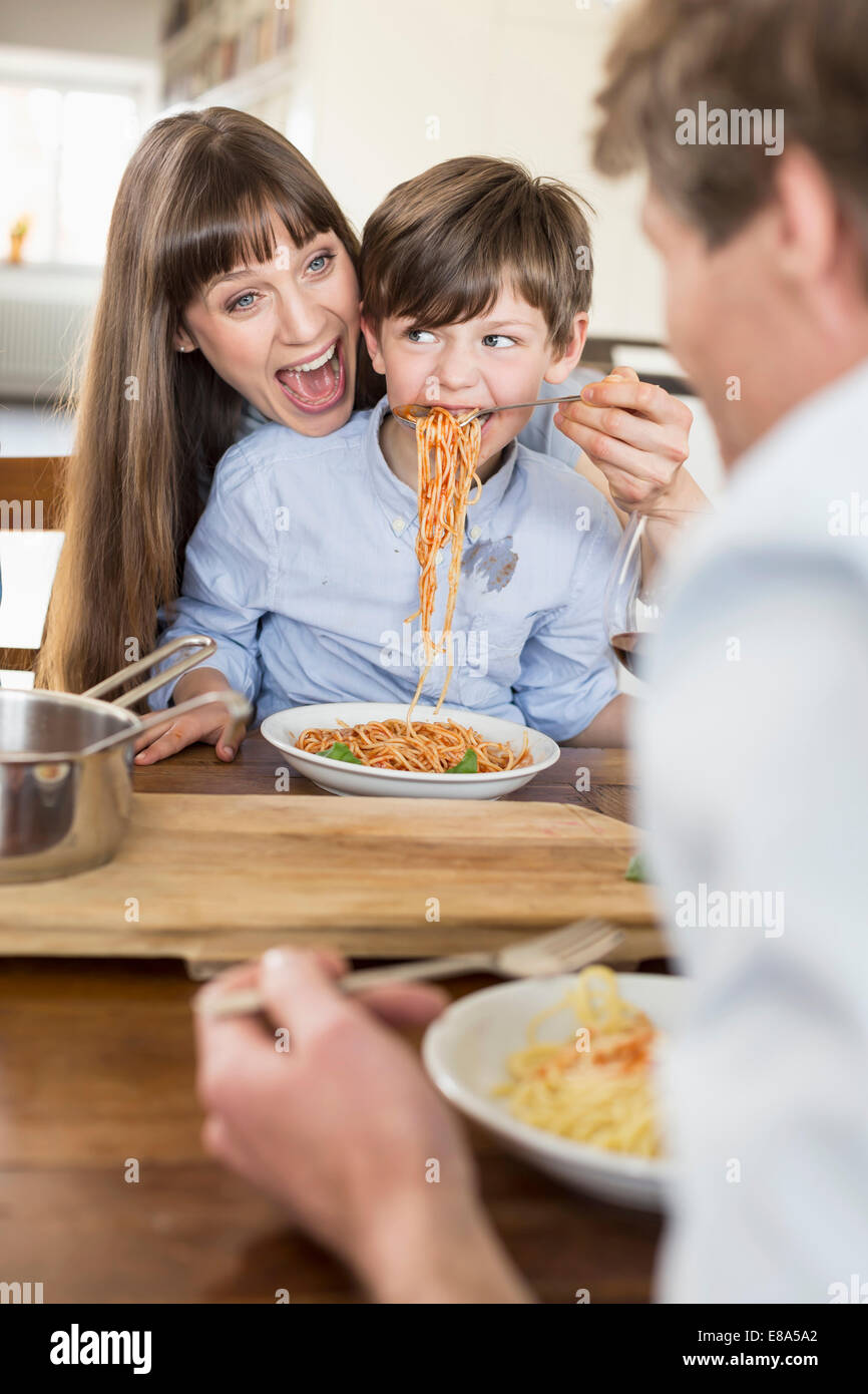 Family having meal Stock Photo - Alamy