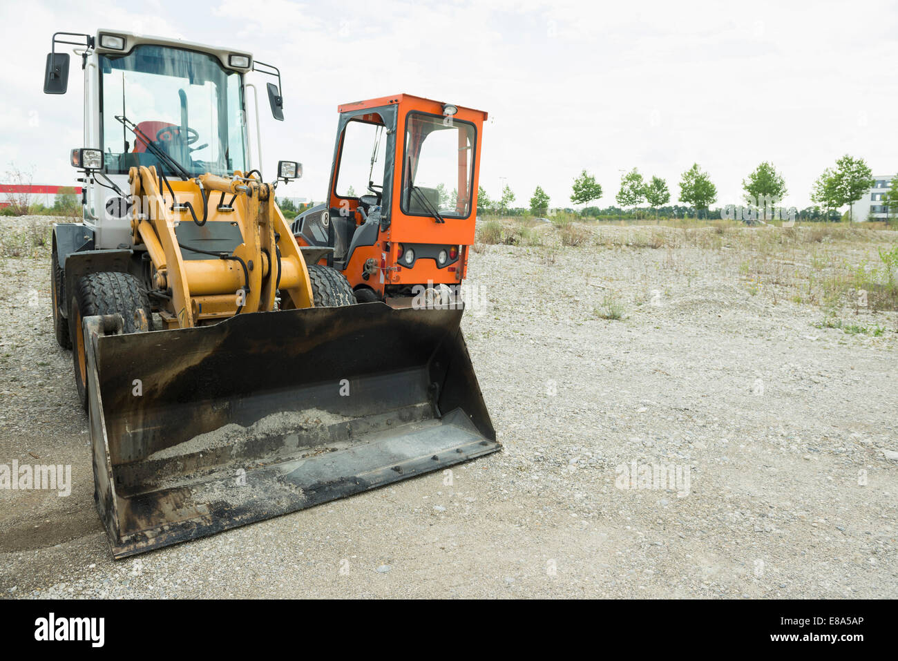 Wheel loader on construction site Stock Photo - Alamy