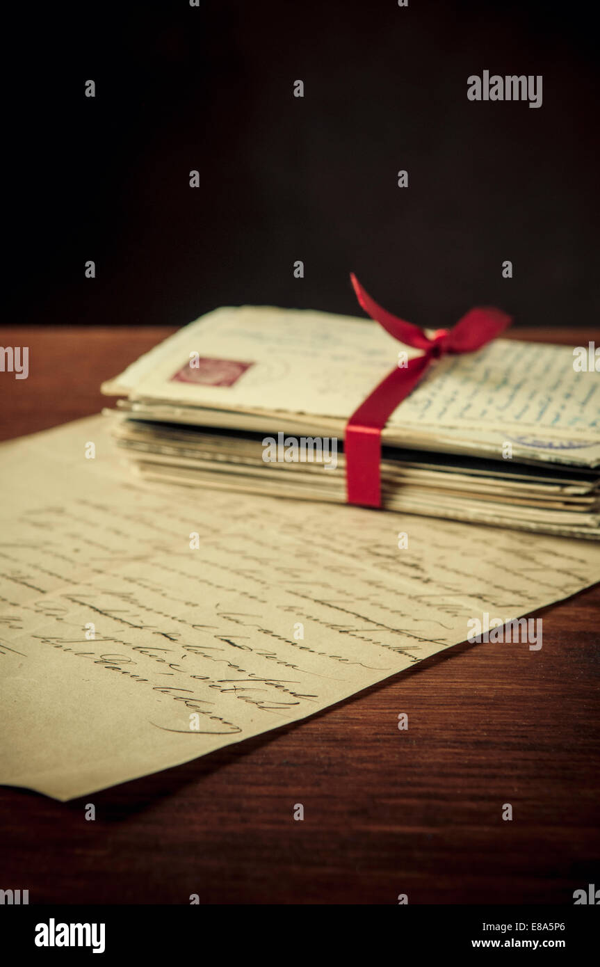 Old letters ribbon hi-res stock photography and images - Alamy