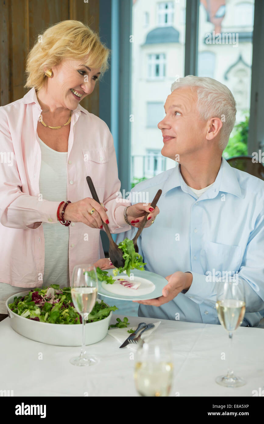 Man eating salad chair hi-res stock photography and images - Alamy