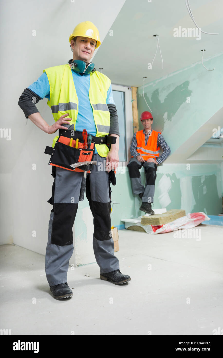 Two construction workers focus hi-res stock photography and images - Alamy
