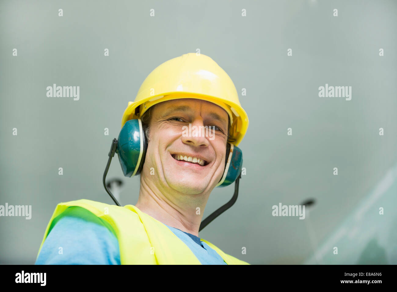 Safety helmet ear defenders hi-res stock photography and images - Alamy