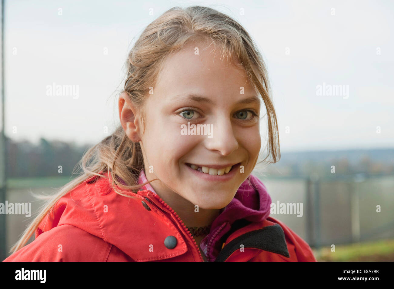 Girl smiling, portrait Stock Photo - Alamy