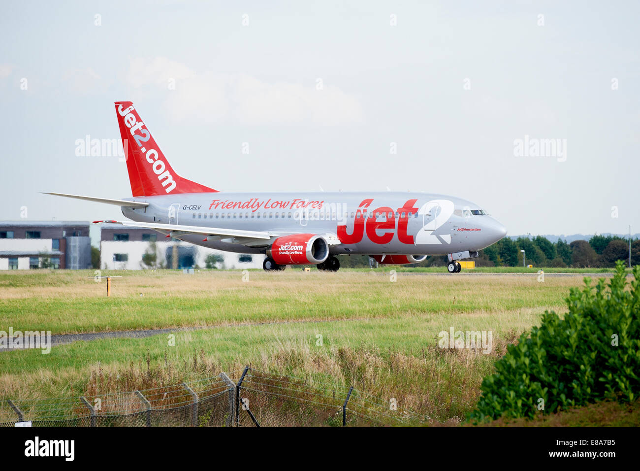 Jet2 Jet2.com Boeing 737 G-CELV taxiing at Leeds Bradford International ...