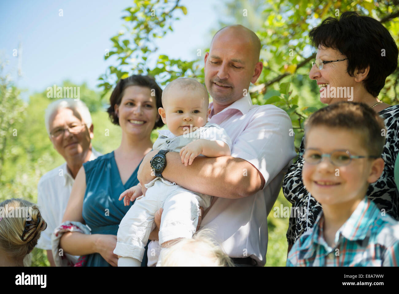 Family portrait of multi-generation family Stock Photo - Alamy