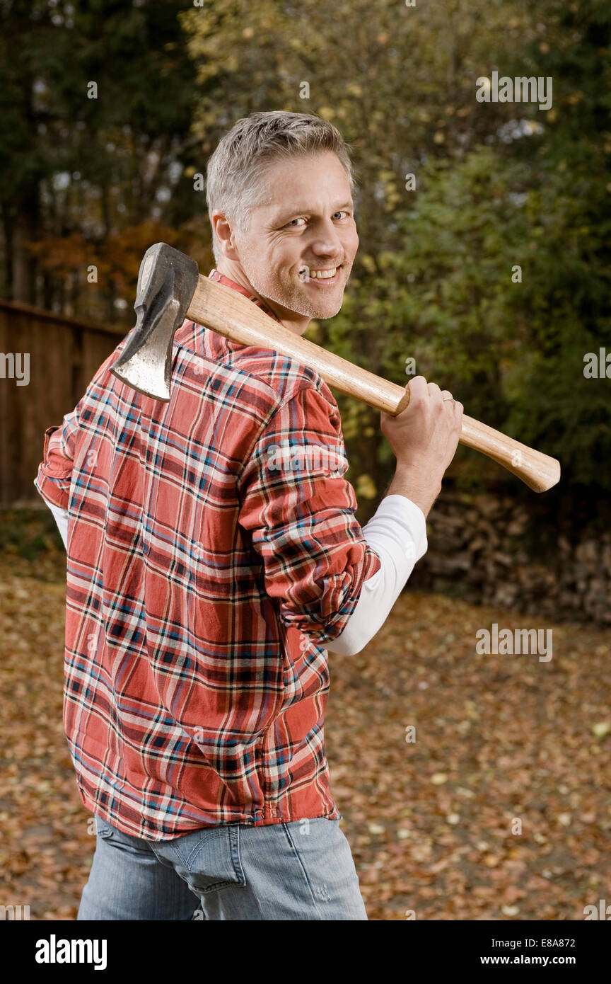 Man with axe hi-res stock photography and images - Alamy