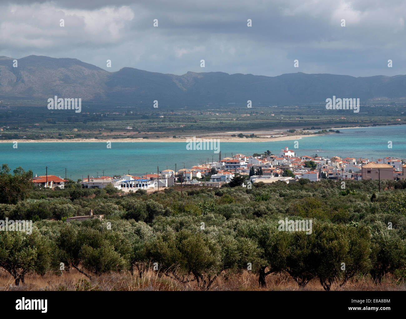 The harbor town of the small Greek island of Elafonisos Stock Photo - Alamy