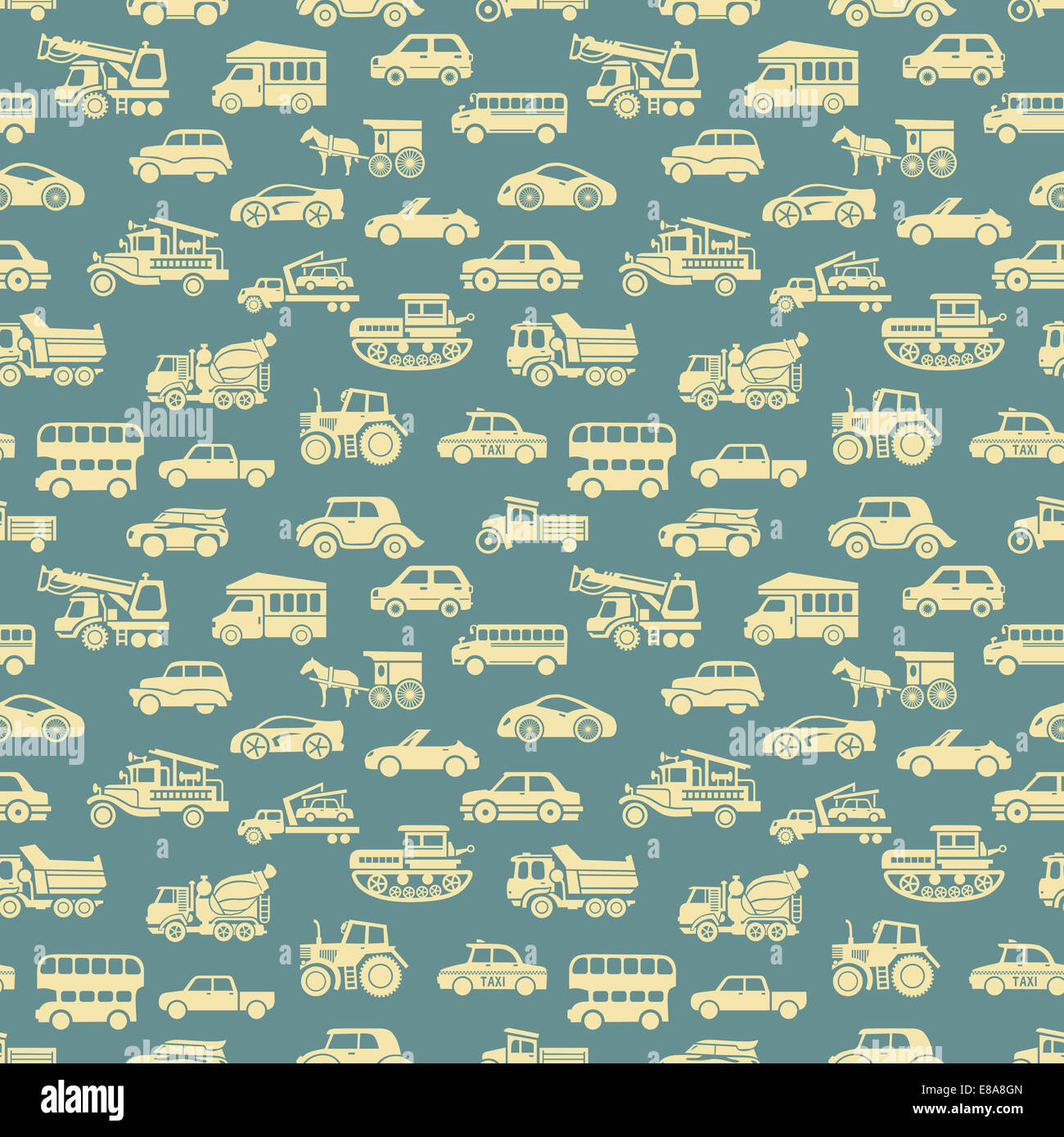 vector seamless car pattern Stock Photo - Alamy
