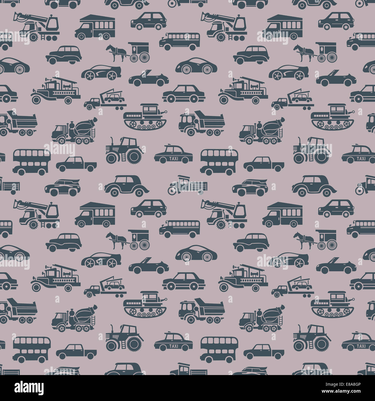 vector seamless car pattern Stock Photo - Alamy
