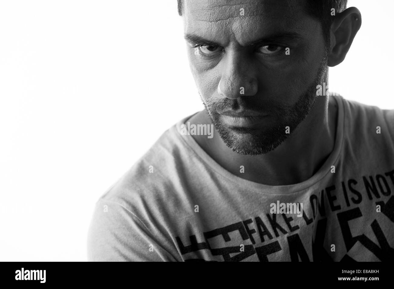 strong looking man portrait Stock Photo - Alamy