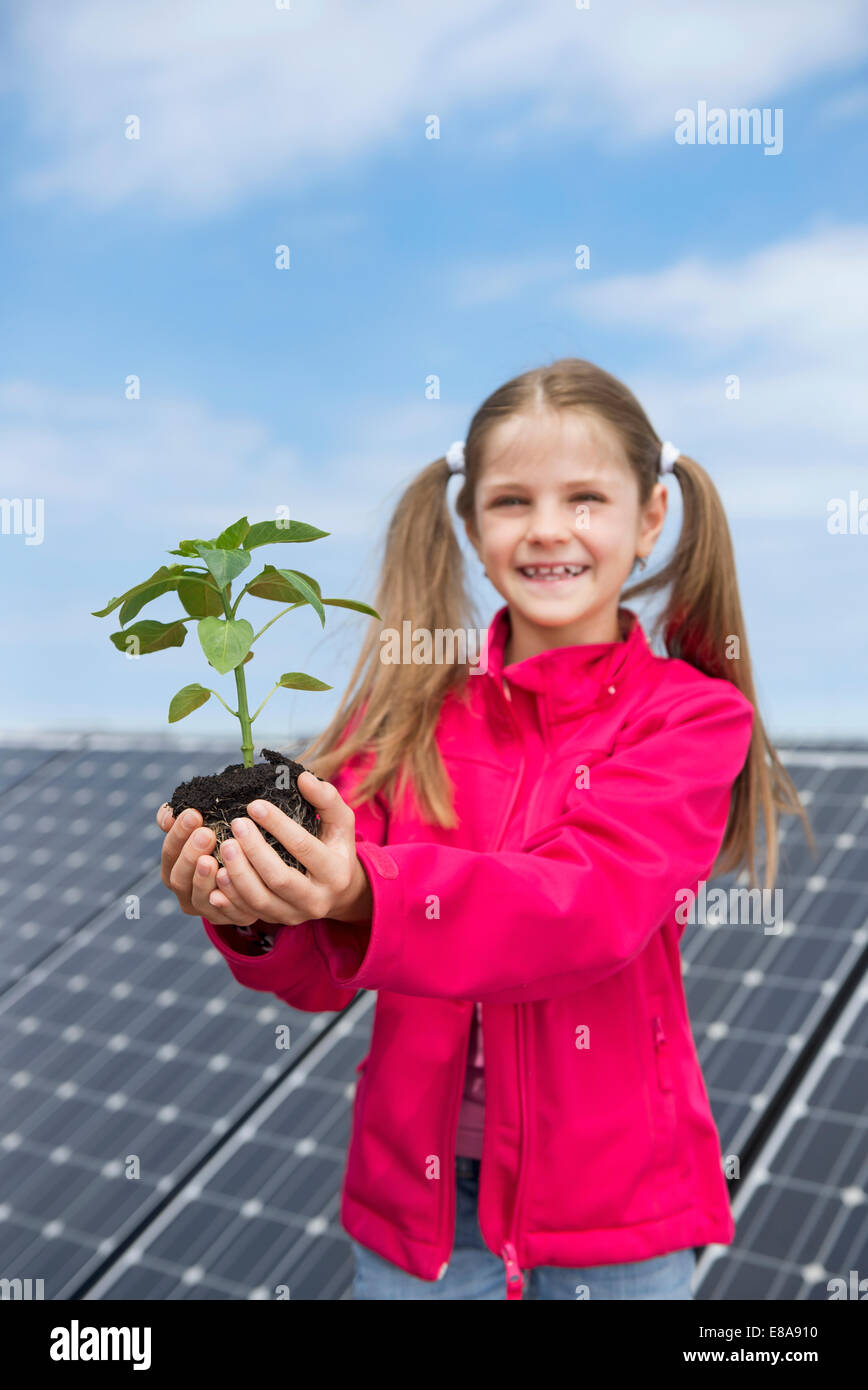 Symbol environmental protection young girl Stock Photo - Alamy